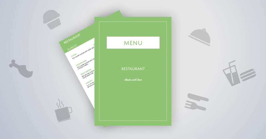 Five basic rules for the perfect menu